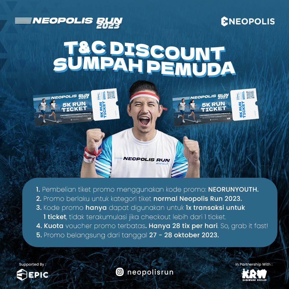 Wawww… Neopolis Run 2023 Persembahkan Diskon Khusus! Simak Kode ...