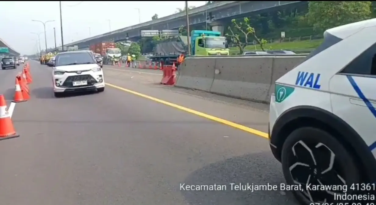 Contraflow Diberlakukan dari KM 47 Tol Japek Arah Cikampek, Upayakan Kelancaran Lalu Lintas ...