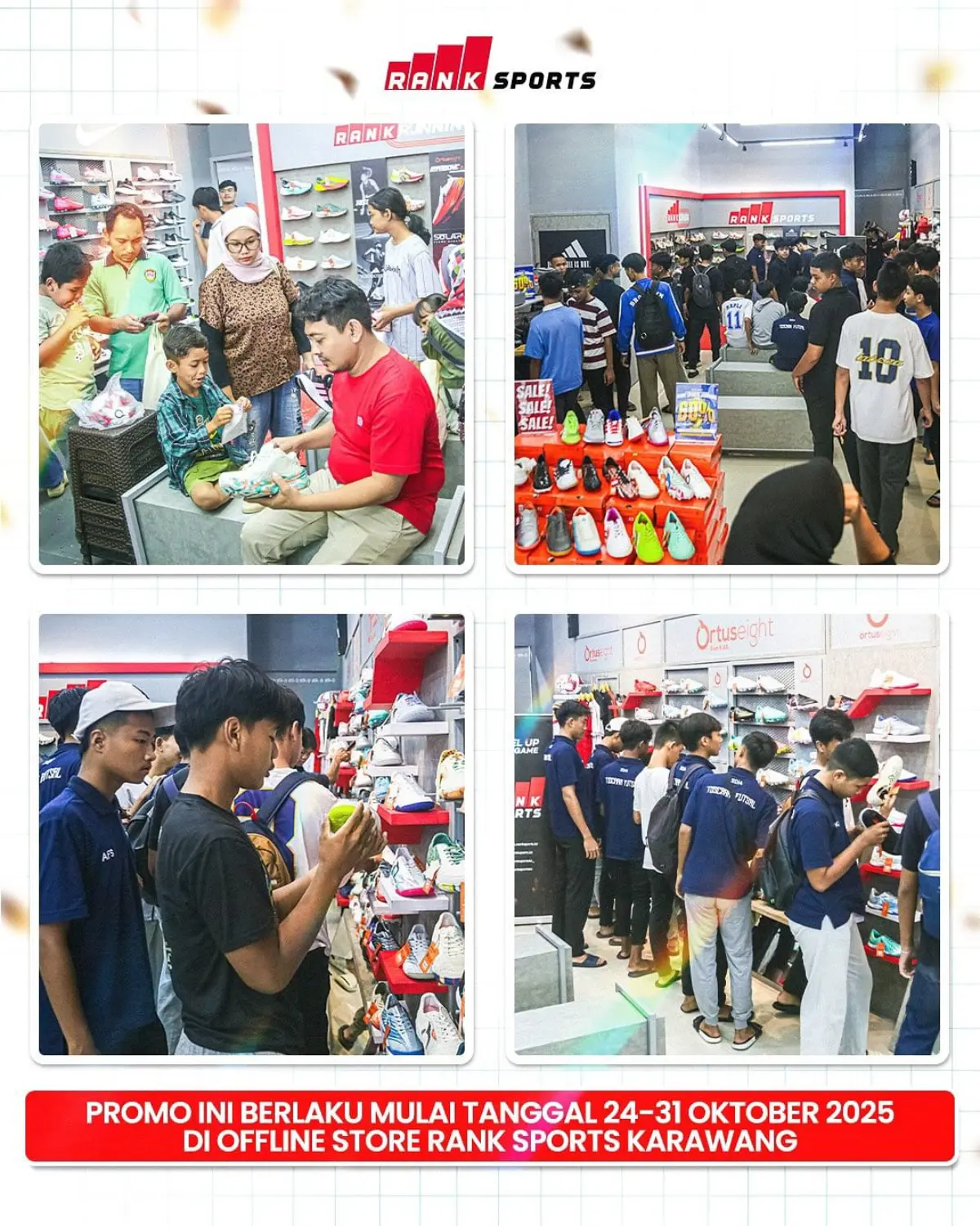 RANK Sports Hadir di Perumnas Karawang, Ada Promo Buy 1 Get 1 WAKTUNYA ...