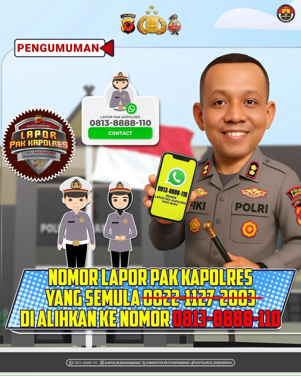 Nomor WA Lapor Pak Kapolres Aktif Lagi, Laporkan Semua Kejadian ke ...